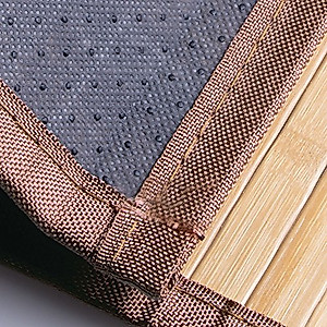 iDesign Bamboo Non-Skid Water-Resistant Floor Mat, The Formbu Collection – 24" x 72”, Natural Tan