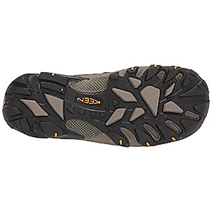 KEEN Women's Targhee 2 Pull On Mid Height Leather Chelsea Boot, Black/Brindle, 9