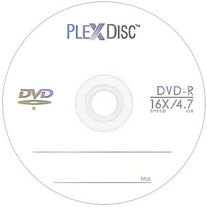 PlexDisc DVD-R 4.7GB 16x Recordable Media Disc - 100 Disc Spindle