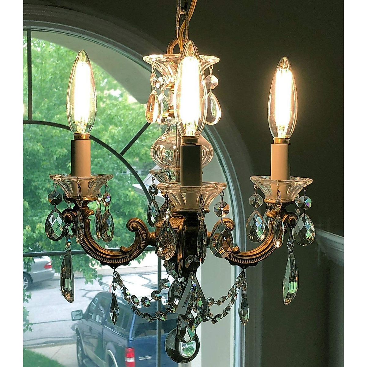 CRLight 8W Dimmable LED Candelabra Bulb 3000K Soft White 80W Equivalent 800LM, E12 LED Candle Bulbs, Upgraded Lengthened & Enlarged B11 Clear Glass Torpedo Shape, Pack of 4