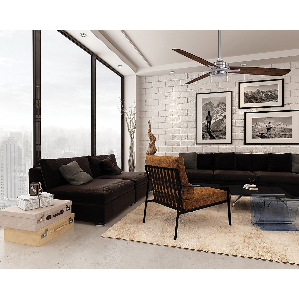 Minka-Aire F727-ORB Rudolph 52" Ceiling Fan & Wall Control in Oil Rubbed Bronze