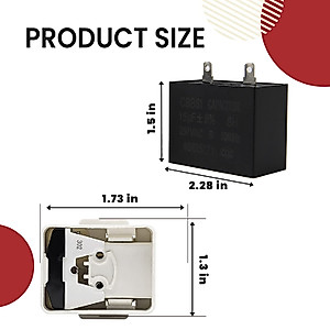 W10613606 Refrigerator Compressor Start Relay and Capacitor by Kotoysoo- Compatible with Whirlpool, Kenmore - Replace part number: W10416065, PS8746522, 67003186