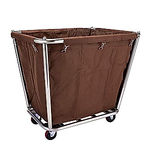 Mobile Linen Car for Hotel/Lobby, Detachable Stainless Steel Storage Cart with Universal Wheel, Can Load 100Kg, PIBM