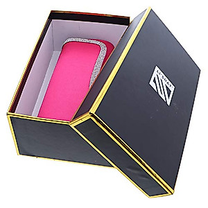 Fuschia Rhinestone Edge Satin Evening Bag