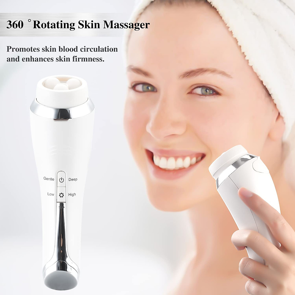 Facial Cleansing Brush, Rechargeable Spin Face Scrubber Set with 4 Face Brush Heads, Waterproof Facial Brush for Deep Cleansing Gentle Exfoliating and Massaging