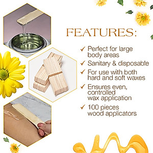 Gigi Accu Edge Wax Spatulas, 100 applicator