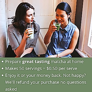 Kenko Matcha Green Tea Powder [USDA Organic] Culinary Grade Matcha Powder for Lattes, Smoothies and Baking [100g Bag = 50 Servings]