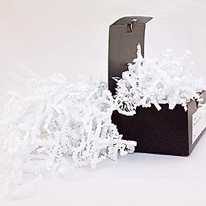 Mrs Fizz Crinkle Cut Paper Shred Filler for Packing and Filling Gift Baskets (10 LB) White
