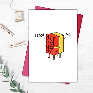 Funny Birthday Card for Boyfriend Girlfriend, Lego Love Card for Her Him, Humorous Anniversary Bday Card