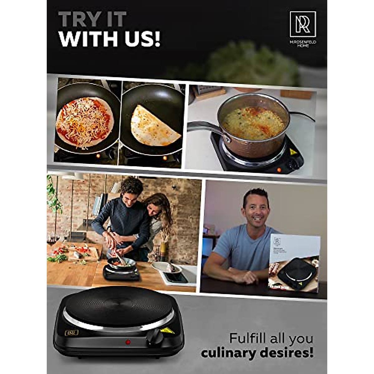 Hot Plate for Candle Making - Electric Hot Plate for Melting Wax - Electric Stove Burners - 1000W Hot Plates For Cooking, Portable Stove Top - Cofee Maker to brew coffee in the Moka Pot