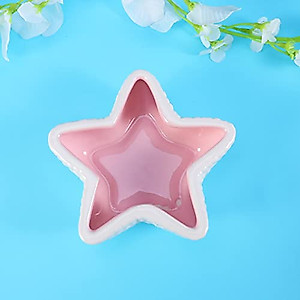 POPETPOP Pet Feeding Bowl Ceramic Feeding Bowl for Hamster Small Pet (Pink)