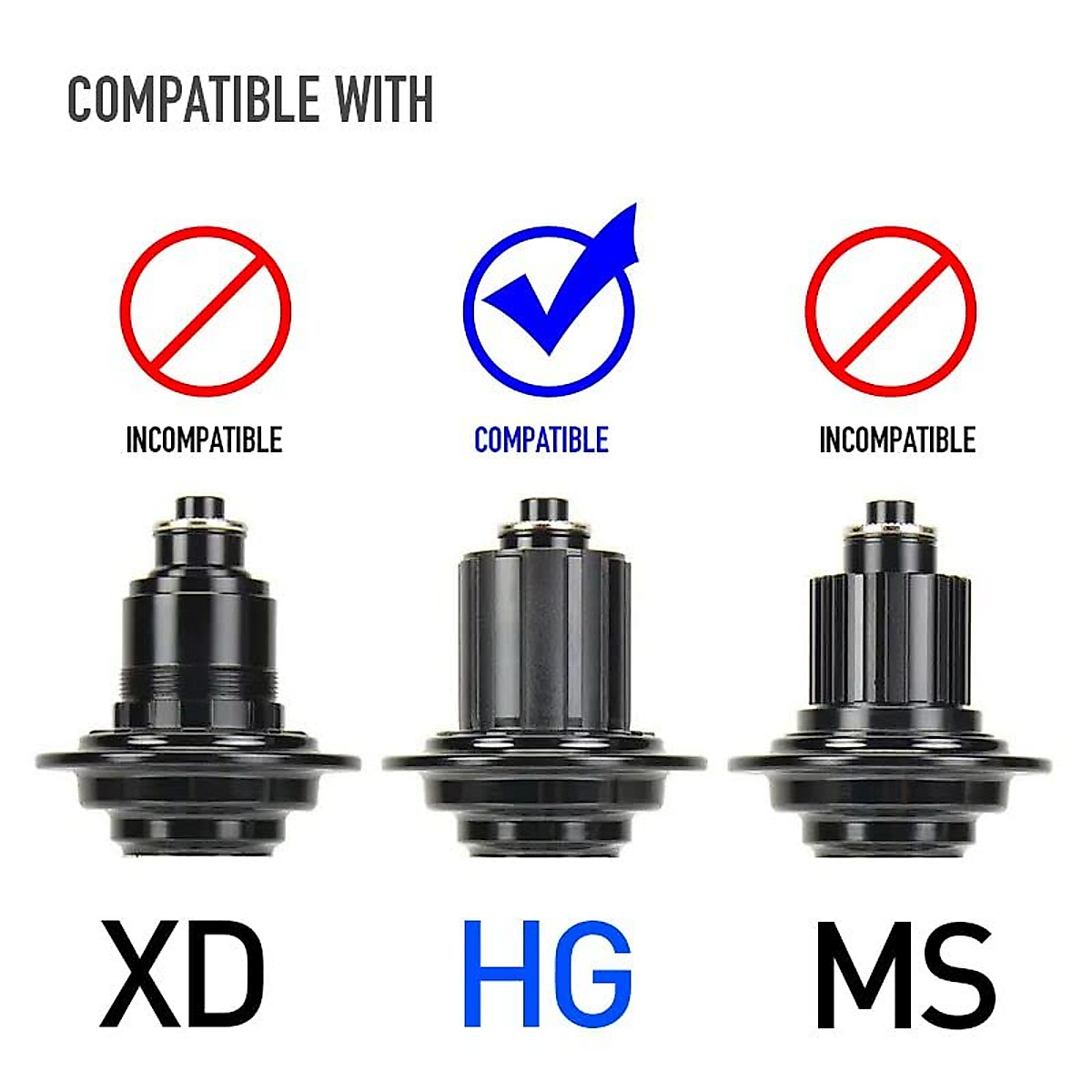 VG SPORTS 8 Speed Cassette 11-25T/11-28T/11-32T/11-36T/11-40T/11-42T for Road Bike/MTB Cassette, Bike Cassette Compatible with Shimano/Sram