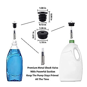 qiwip Sink Soap Dispenser Extension Tube Kit - 41'' Extension Tube with Metal Check Valve,Silicone Stopper and Tube Clamp for Kitchen Sink