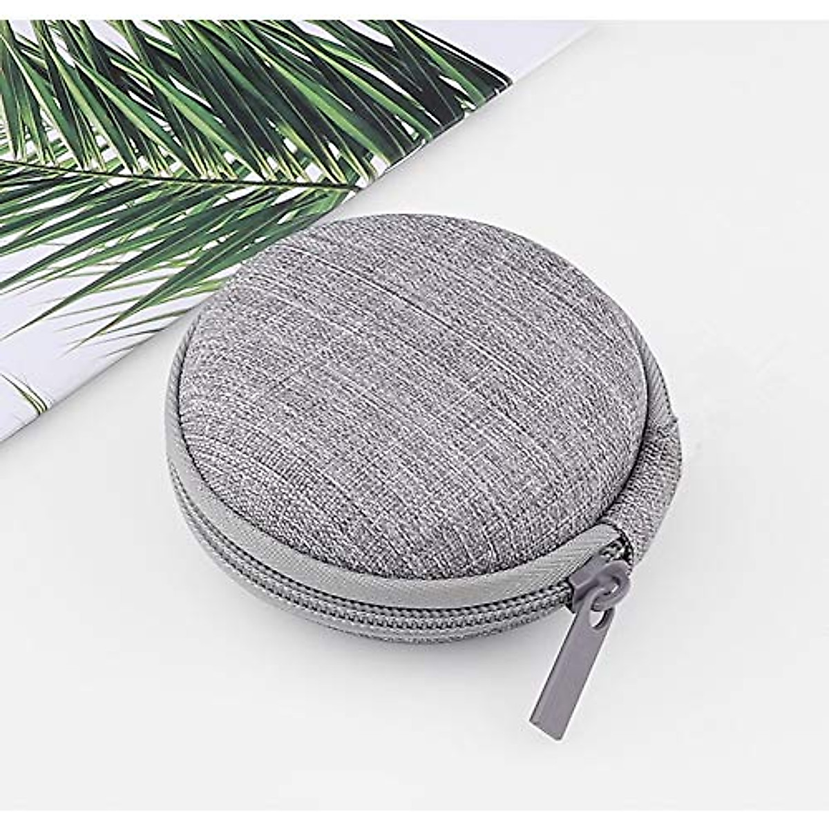 2 Pack Earphone Earbuds Headset Headphone Carrying Case Holder Mini Storage Organizer Box Container Coin Pouch Wallet for MP3,Bluetooth Ear Buds,USB Data Line Cables,Keys,Electronics Protective