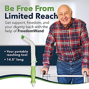 Multipurpose Toilet Aid for Wiping – 14.5” Wipe Assist for Toileting for All People w/ Range of Motion Limitations – Portable Toilet Aids for Wiping & Holding Toilet Paper & Personal Hygiene Products