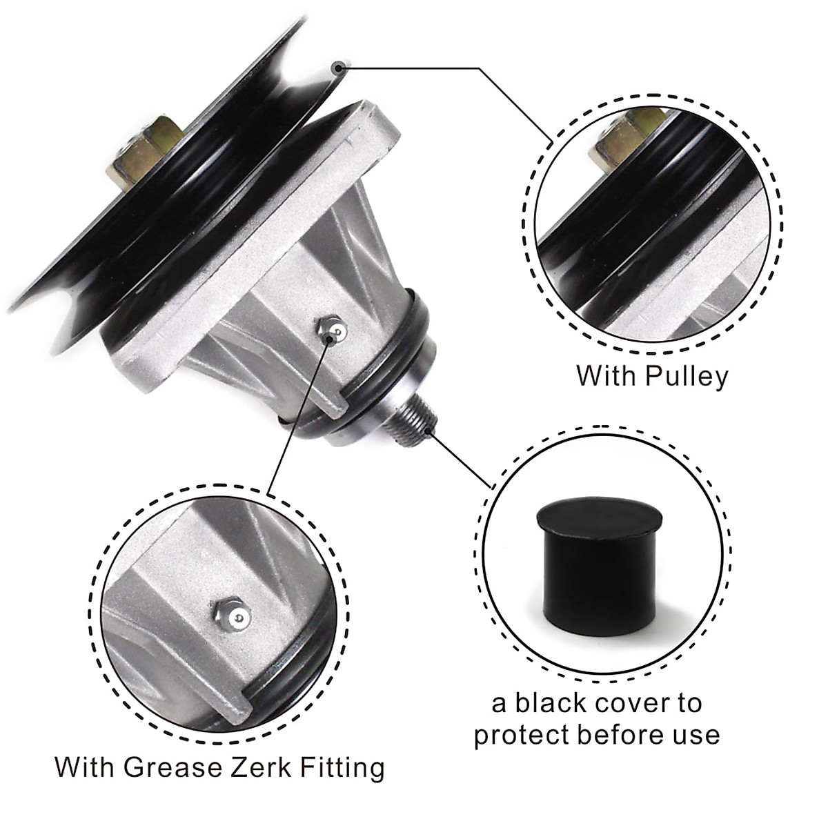 918-0240C 618-0240C AKM Spindle Assembly for MTD Cub-Cadet LT4600H LT546H 618-0240A 618-0240B 918-0430 618-0430 Toro LX465 LX460 112-0311 46 Inch Decks PRE-TAPPED Holes Screws Included in