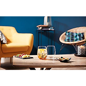 Luminarc Perfection Stemless Wine Glass (Set of 12), 15 oz, Clear - N0056