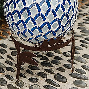 Topadorn Gazing Ball Stand Garden Hardware Metal Stand for 10-Inch or 12-Inch Gazing Globes