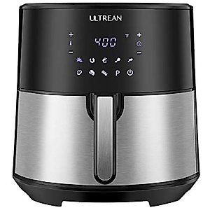 Ultrean 8 Quart Air Fryer, Electric Hot Airfryer XL Oven Oilless Cooker with 8 Presets, LCD Digital Touch Screen and Nonstick Frying Pot, ETL Certified, Cook Book, 1-Year Warranty, 1700W