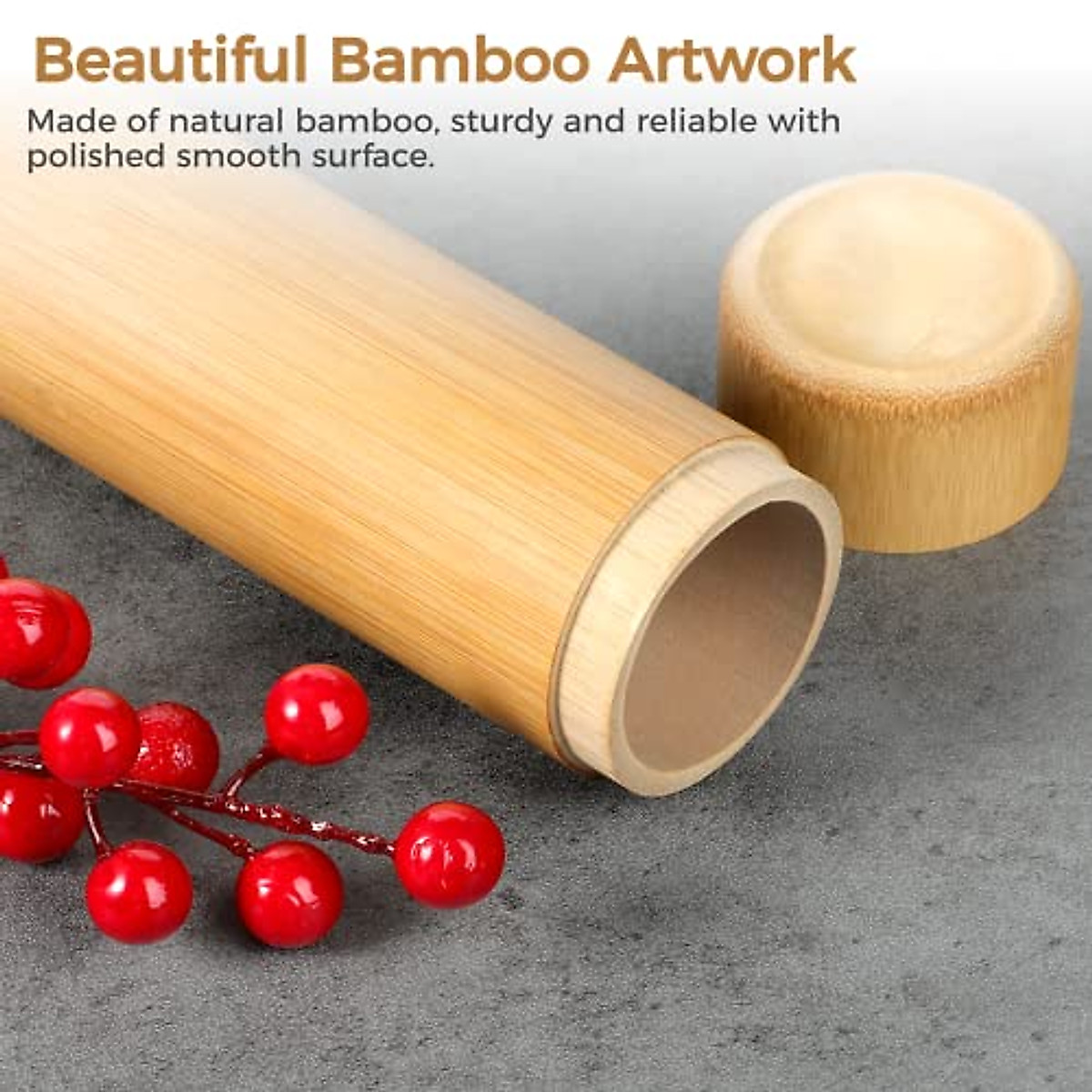 Bamboo Scattering Urn Set, 4PCS Small Bamboo Scattering Urns for Human Ashes, Cremation Ashes Tube Urns for Human Male Female Ashes, Dog Cat Pet Ashes Tube Urn