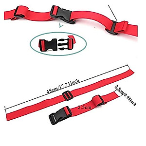 Macho River Collection *MRC* Children, Teen, Adult Adjustable Backpack Chest Strap 2-Pack (Black/Black)