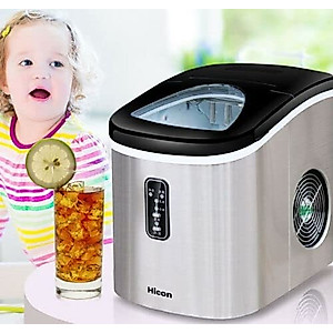 220V Stainless Commercial Ice Cube Maker Portable Ice Machine Restaurant