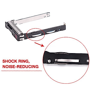 QUEENTI 2.5" SFF SAS SATA SSD Hard Drive Carrier Tray Caddy 651687-001 651699-001 for HP Proliant ML350 DL360p DL380P DL160 Gen8 G8 Gen9 G9 with 4 Mounting Screws and Screw Driver