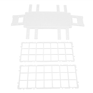 JUOPZKENN Plastic Test Tube Rack, 21 HolesPlastic Test Tube Rack Assembly Detachable Sampling Tube Holder Stand for Laboratory 30mm Test Tubes, White, Detachable