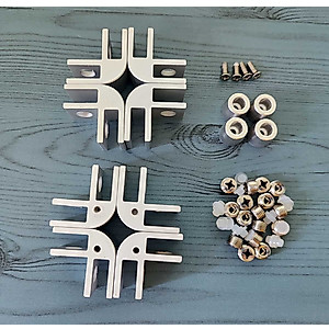 DIY Glass Flame Wind Guard Kit, 8pcs Flame Wind Fire Pit Flame Guard Parts Glass Corner Hardware Connector for Thickness 5/16 inch Glass Aluminum Alloy Non-Slip Bases for Square Glass Wind Guard