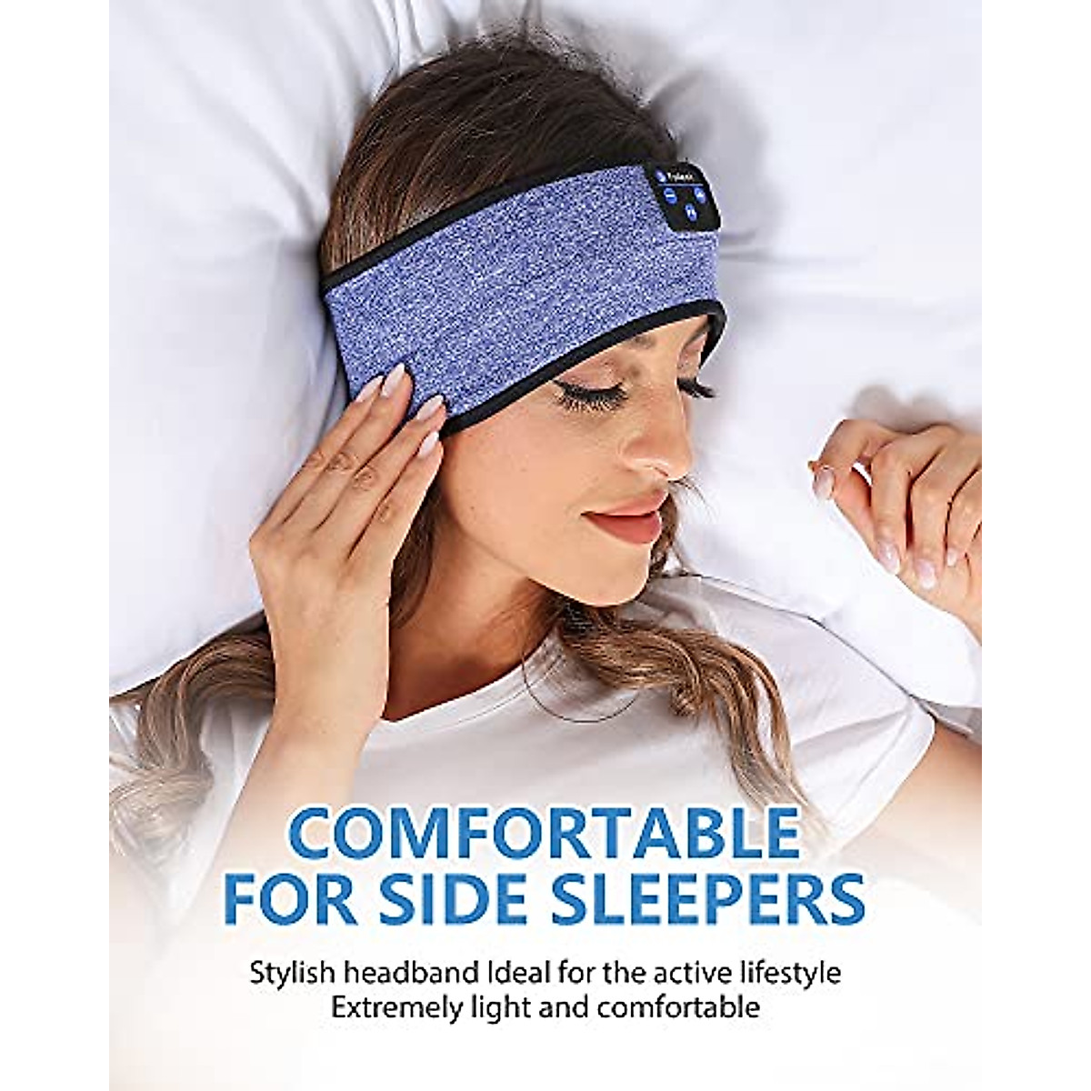 Lavince Bluetooth Headband, Sleep Headphones Sports Headband Headphones Noise Cancelling Sleeping Headphones Earbuds for Sleep,Workout,Running,Yoga,Travel, for Women Men