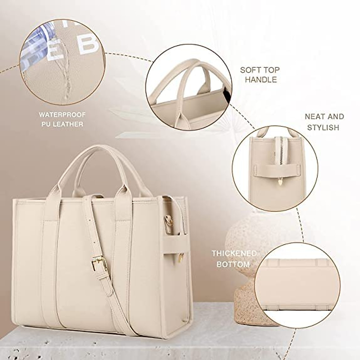 JBB Tote Bags for Women Oversized PU Leather Crossbody Bags Top-Handle Shoulder Tote Bags