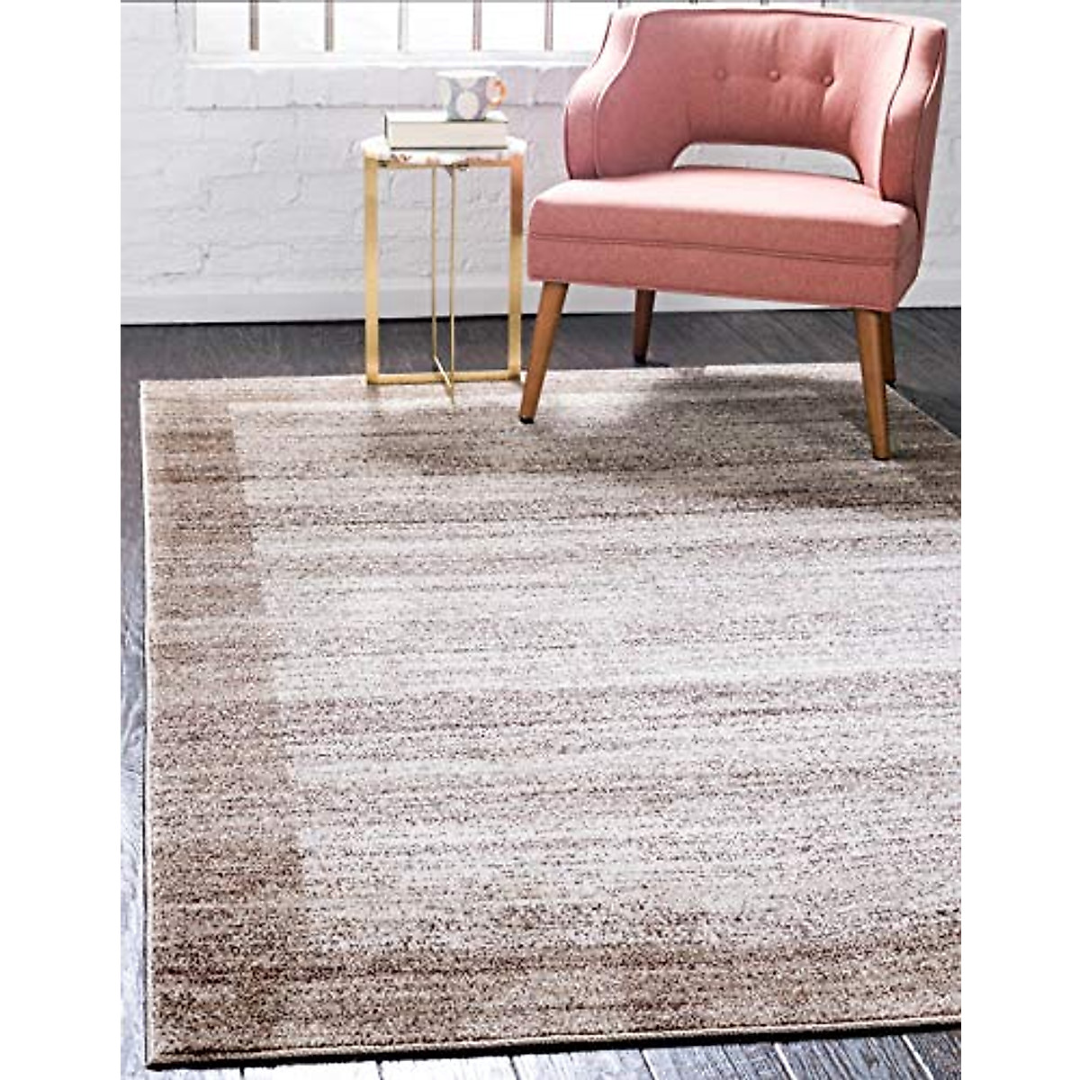 Unique Loom Del Mar Collection Area Rug - Abigail (9' x 12' Rectangle, Beige/ Ivory)