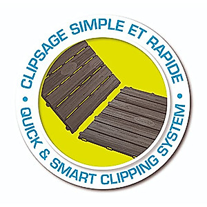 Smoby- Set of 6 Playhouse, Floor Tiles, Brown, Indoor or Outdoor Use, Plastic, Convenient for Use with Most Playhouses, for Ages 2 and up