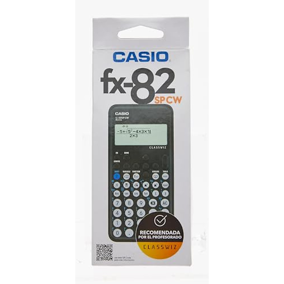 Casio FX-82SP CW – Scientific Calculator, Recommended for Spanish and Portuguese Curriculum, 5 Languages, Over 300 Functions, Dark Grey