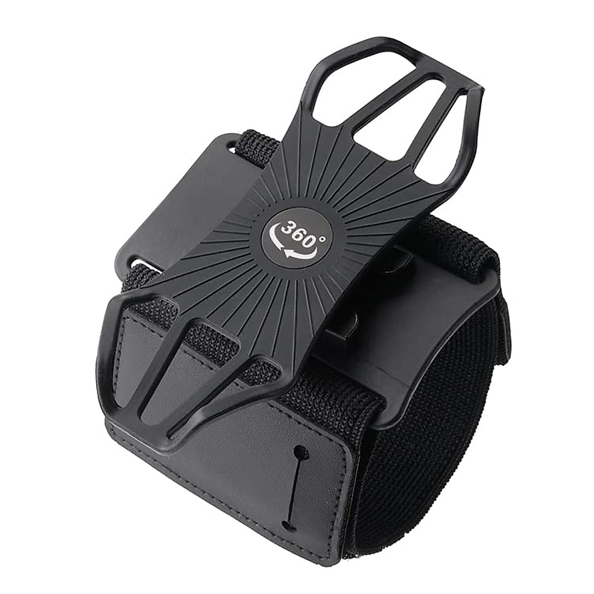 Kyfreshpower 360° Rotatable Running Armband for iPhone 14/13/Pro/Mini/12/11/SE/Xs/XR/X/8/7/Plus, Fits All 4-8 Inch Smartphones, with Key Holder Phone Armband for Running Hiking Biking(Black)