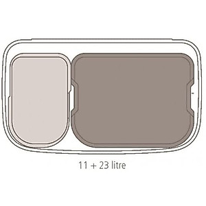 Brabantia 313547 Bo Touch Trash Can Recycling, with 2 Inner Buckets, 3 + 6 gallon/11 + 23 Liter