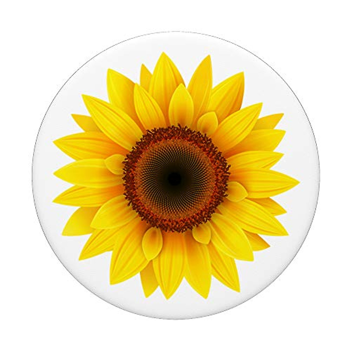 Sunflower Decor Girasol yellow Sun Flower White Background PopSockets Swappable PopGrip