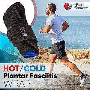 Reusable Hot Foot & Cold Ice Pack Wrap for Plantar Fasciitis, Heel Spurs, Arch Pain, Sore Feet, Swelling - Two Sizes - HSA or FSA Eligible