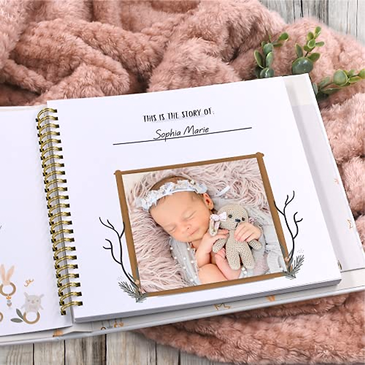 Keepsake Baby Memory Book for Boys and Girls – Timeless First 5 Year Gender Neutral Journal Scrapbook or Photo Album - A Milestone to Record Every Event from Birth Age