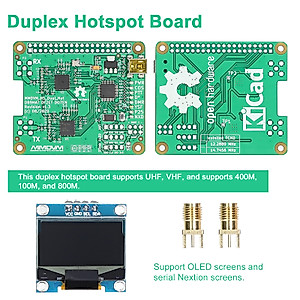 BUZHI MMDVM Duplex Hot Board, MMDVM Duplex Hot Board with OLED Display Support DMR P25 D Star Mini Relay Module Support UHF VHF for Raspberry Pi