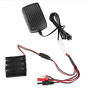 Szwisechip Delta Peak Detection NiMH/NiCd Battery Charger 3.6V-10.8V Airsoft Batteries, RC Car, RC Truck, Air Gun,RC Airplanes, for Standard/Mini Tamiya, JST, T Plug, JR FUTABA...