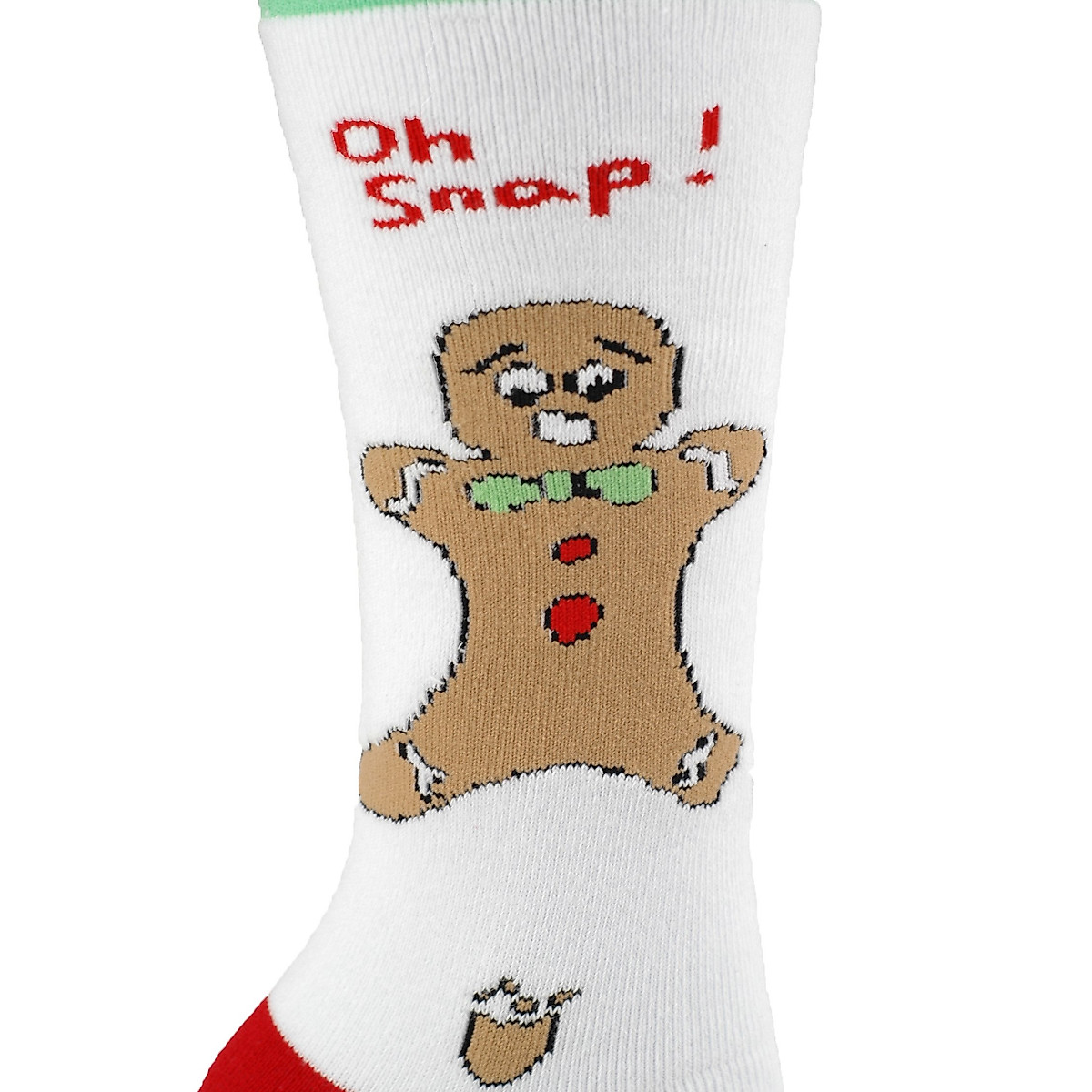 Tree Buddees Unisex Adult - Oh Snap! Funny Gingerbread Man Christmas Socks