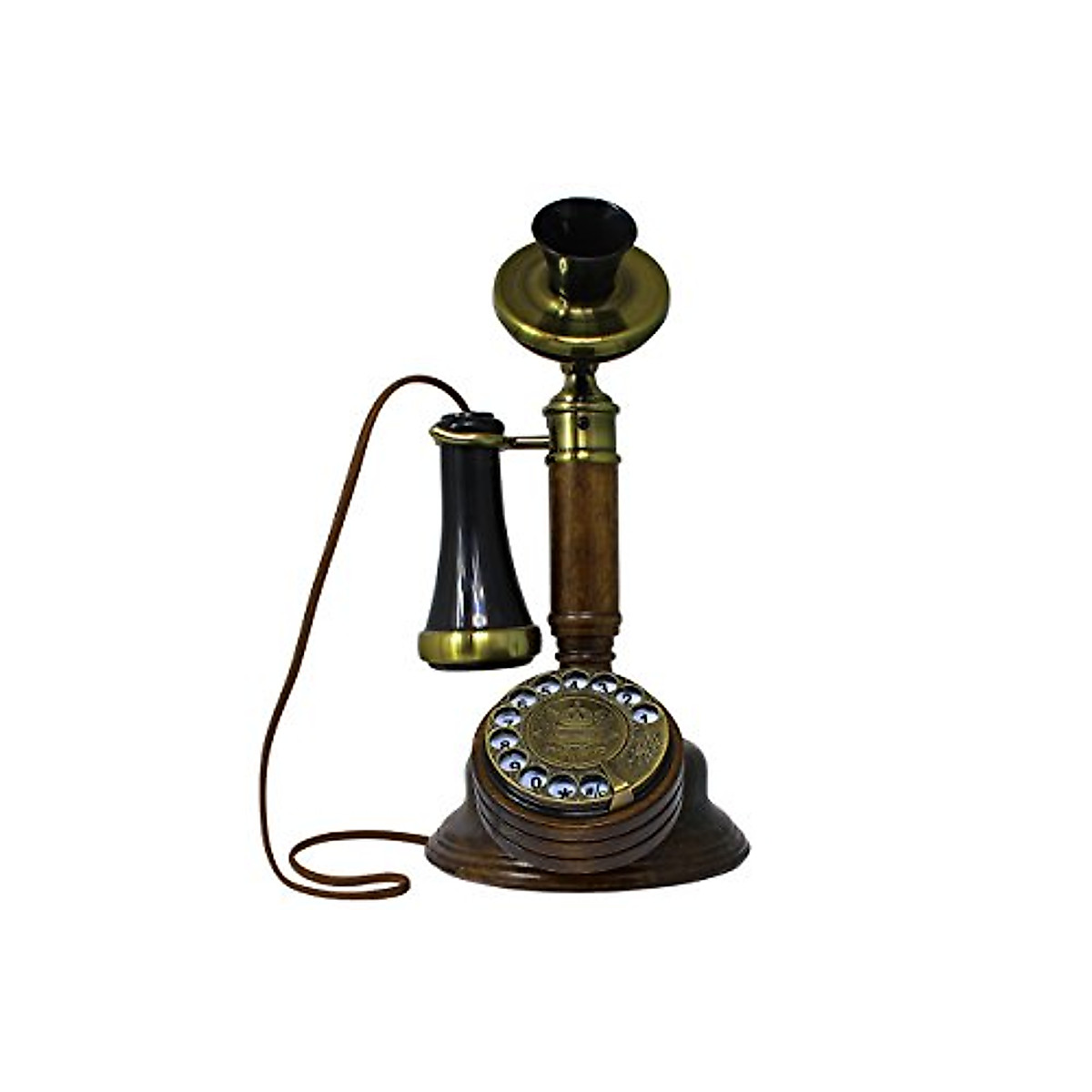 Authentic Opis 1921 Wood Retro Rotary Dial Telephone