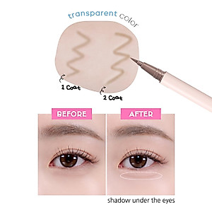 BBIA Last Contour Pen Eyeliner – Under Eye Shadow Liquid Pen Eye Liner Perfectly Outlined Eyes Real Skin Finish Natural Shade Transparent Shading Eyeliner with Precise Fine Brush Korean Eye Makeup