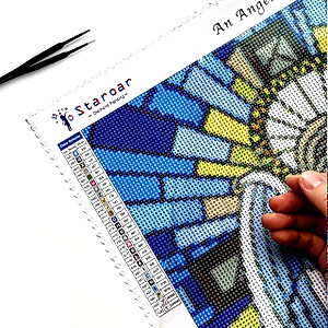 5D Diamond Painting Kits for Adults Full Drill Round with AB Diamonds - an Angel Diamond Art