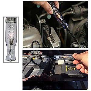 2 Pcs Car Circuit Tester, 6V-12V-24V DC, TuNan Automotive Voltage Test Electrical Volt Continuity Tester Auto with Indicator Light/Long Probe for Truck SUV RV/Wire/Fuse/Socket - Black