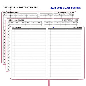 Daily Planner 2023 A5 Hardcover Undated To Do Planners for Women 300 Pages with Bookmark Easy Manage Daily Plan - Pink