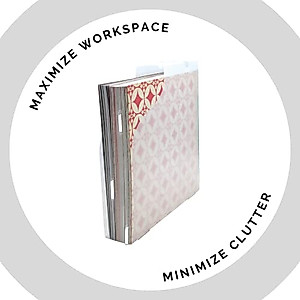 Advantus Vertical Scrapbook Paper Holder, Frosted