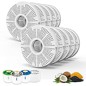SAMANIJA 10-Pack Filters, Compatible with Catit Flower Fountains Cat Water Fountain Filter Replacement
