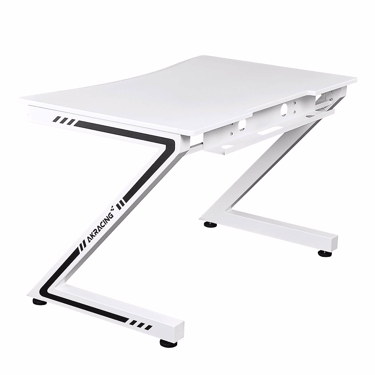 AKRacing Sierra Gaming Desk Large White Surface, Sturdy Metal Frame, Cable Management, and XL Gaming Mousepad Included, (AK-Sierra)